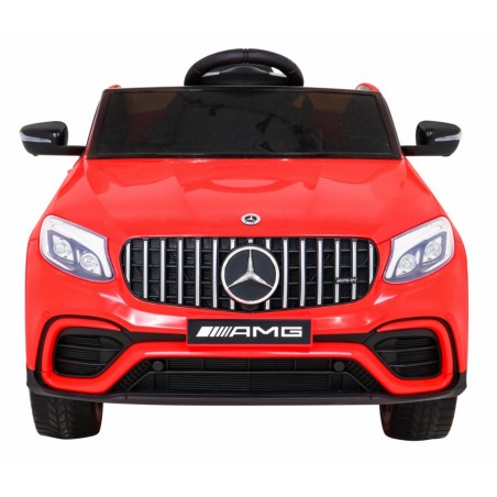 Elektromos autó Mercedes GLC 63S, 4 motor, EVA habszivacs kerekek, piros