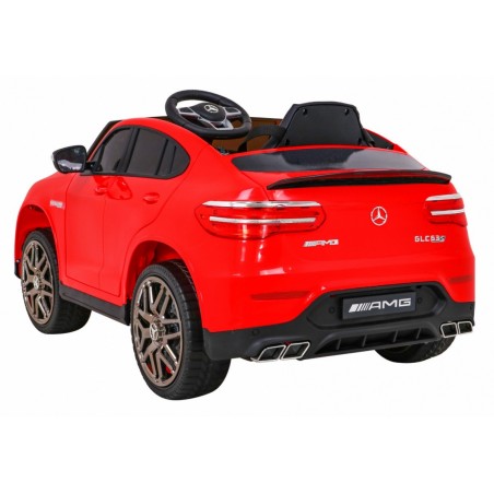 Elektromos autó Mercedes GLC 63S, 4 motor, EVA habszivacs kerekek, piros