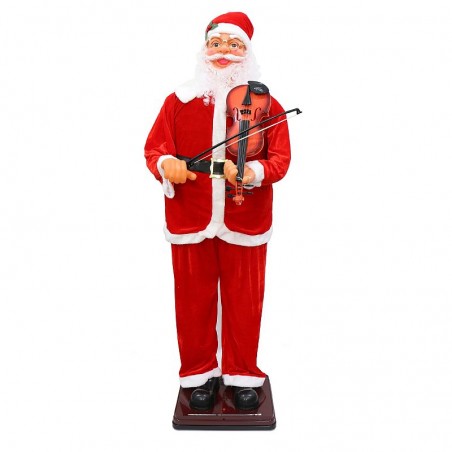 Procart Mikulás hegedűjével, zenélő figura 180 cm, énekel és táncol ...